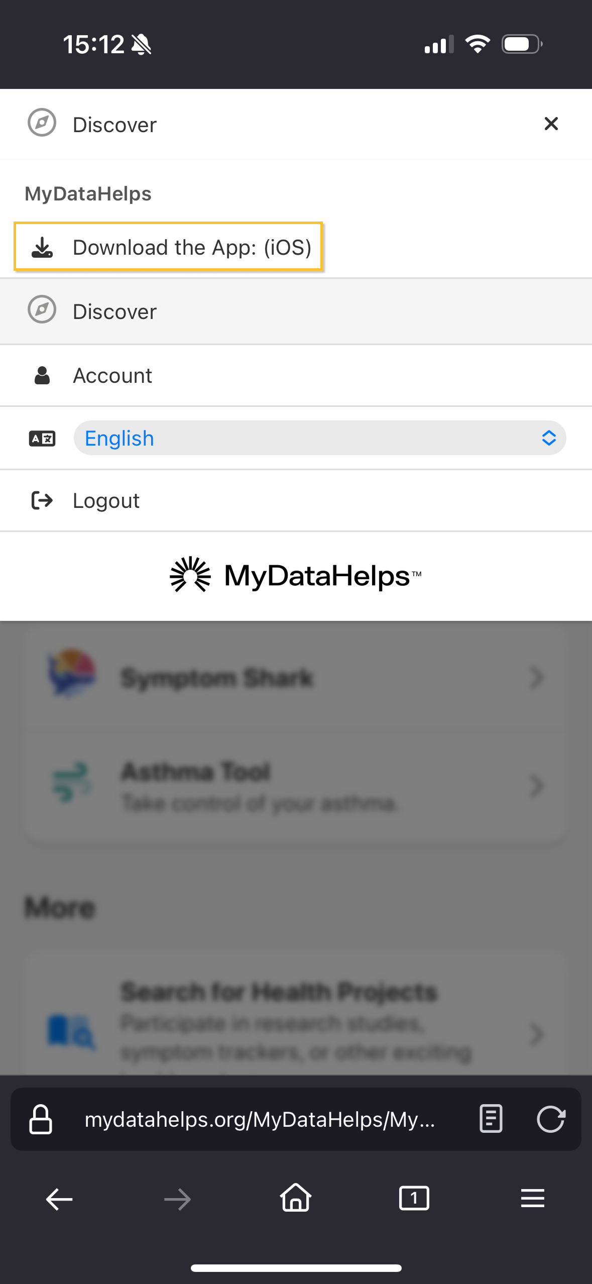 Downloading the MyDataHelps app – MyDataHelps