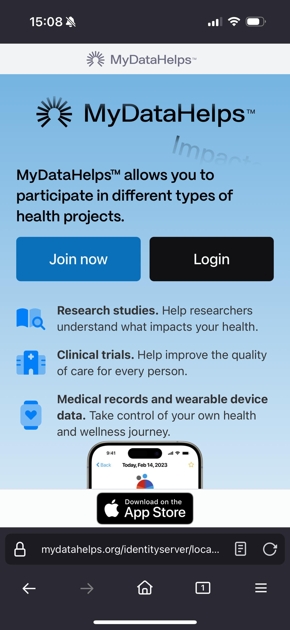 Creating a MyDataHelps account – MyDataHelps